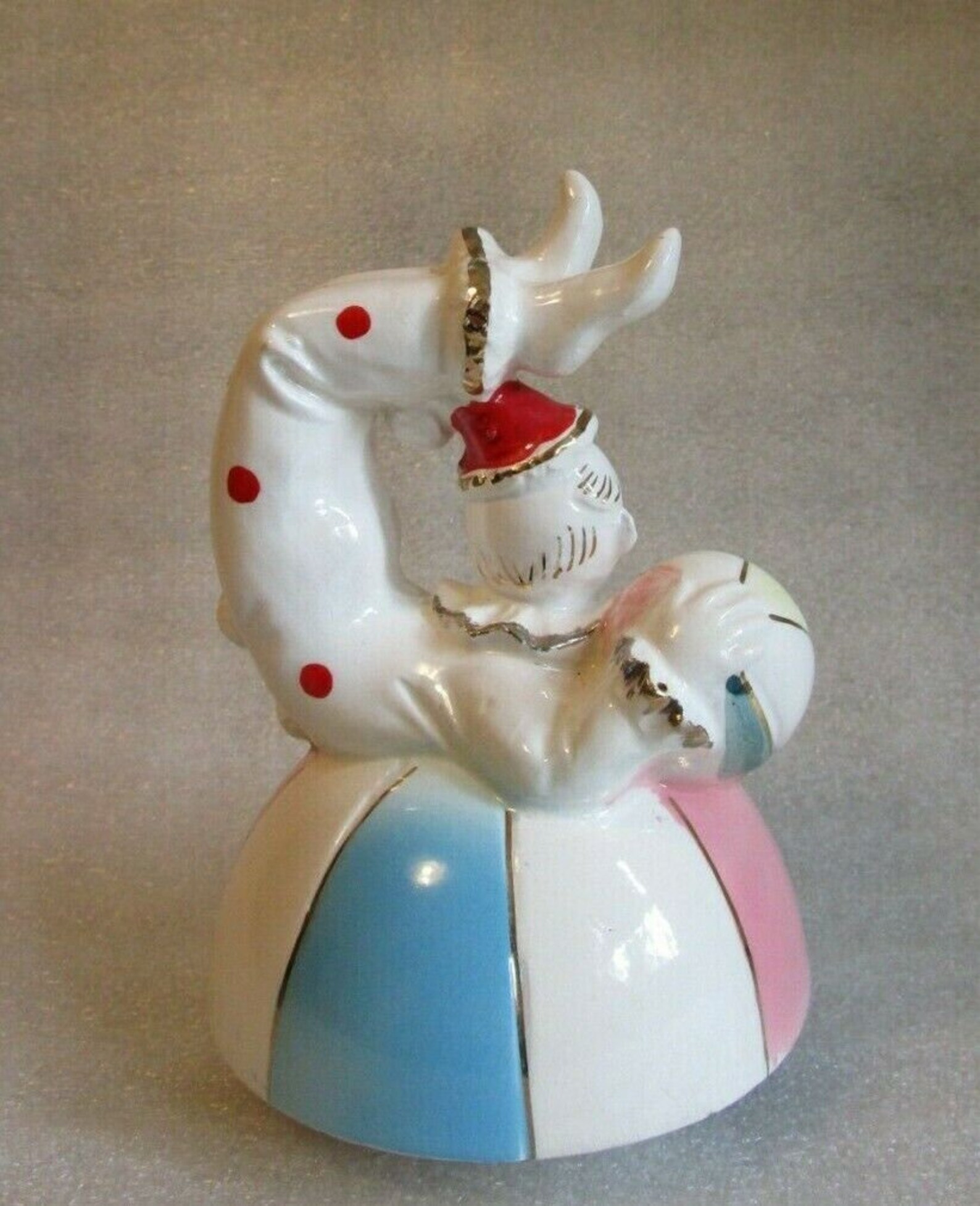 Vtg Art Deco Roly Poly Clown Circus Ball Bank Ceramic Signed JAPAN No ...