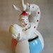 Vtg Art Deco Roly Poly Clown Circus Ball Bank Ceramic Signed JAPAN No ...