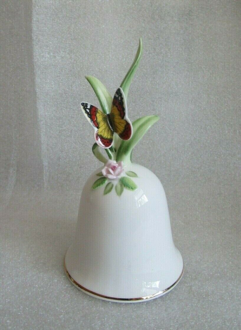 Vintage Fine Bone China BELL Figural Butterfly Handle a Signed MARURI ...