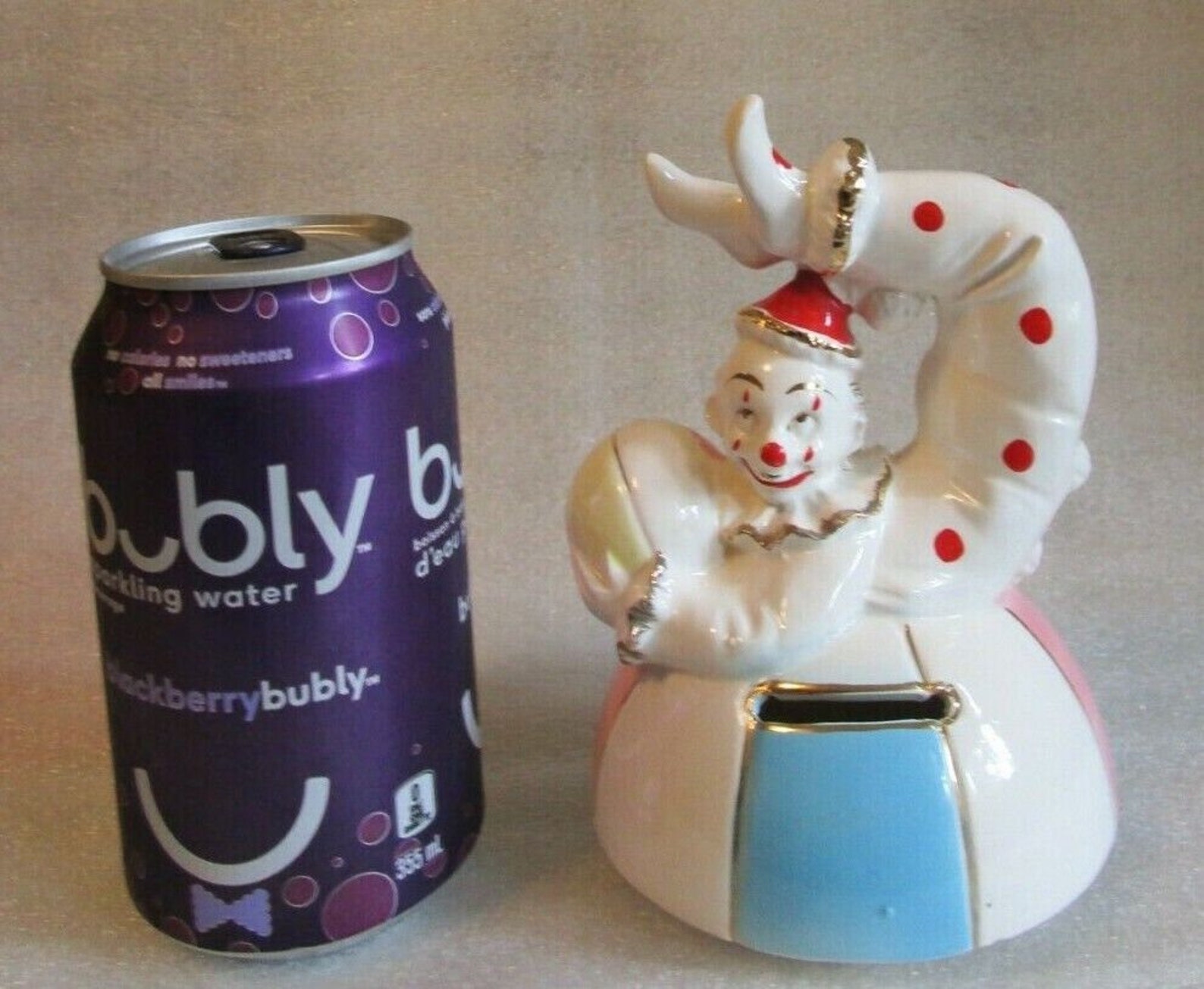 Vtg Art Deco Roly Poly Clown Circus Ball Bank Ceramic Signed - Etsy