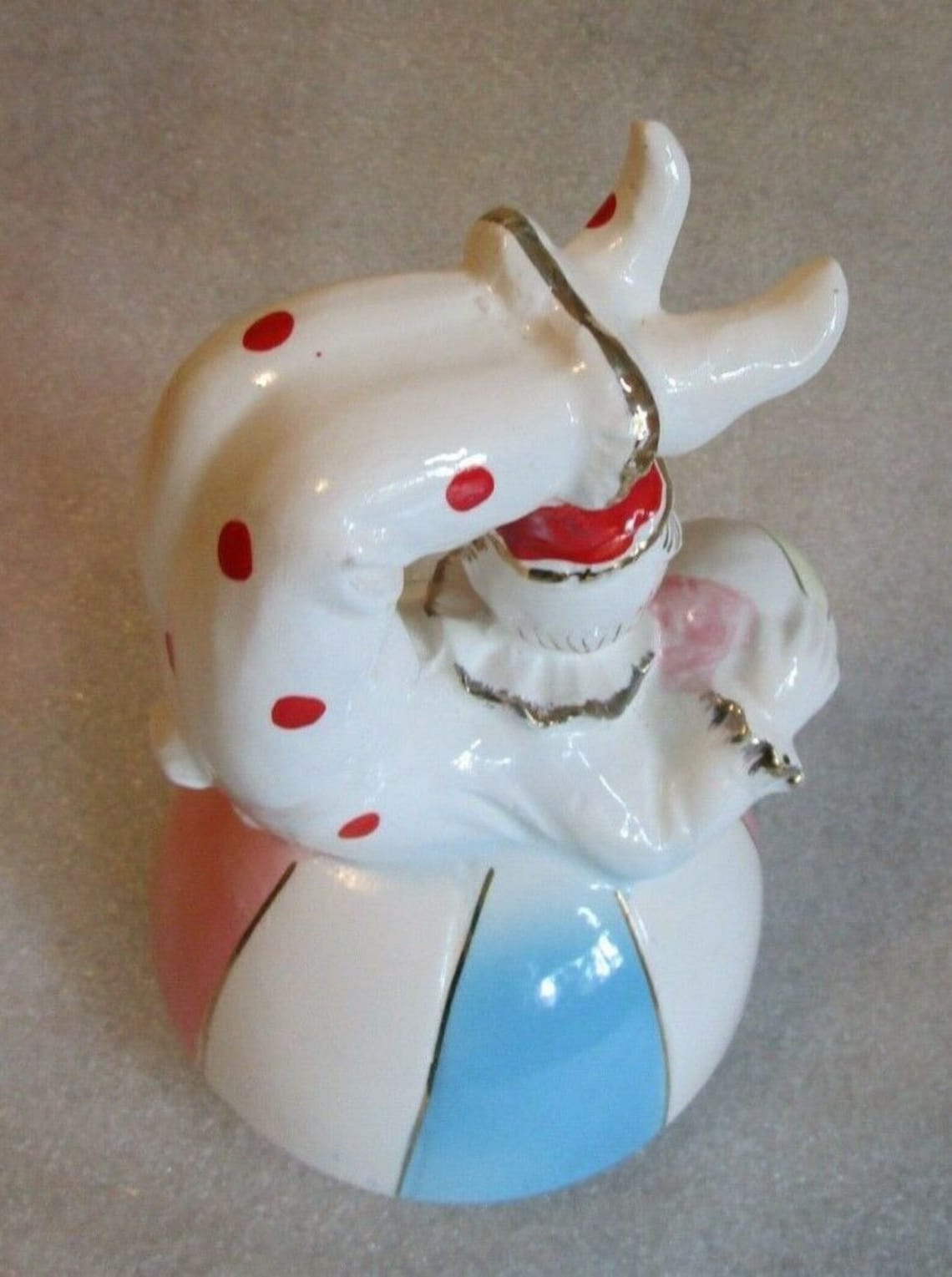 Vtg Art Deco Roly Poly Clown Circus Ball Bank Ceramic Signed - Etsy