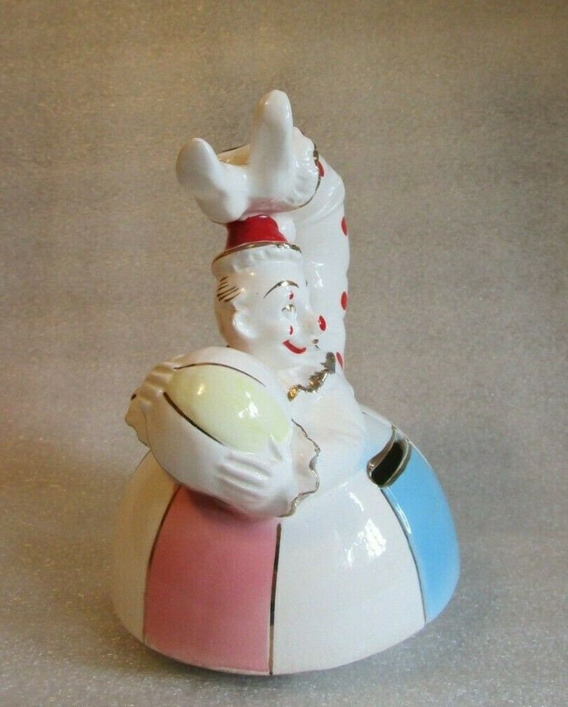 Vtg Art Deco Roly Poly Clown Circus Ball Bank Ceramic Signed - Etsy