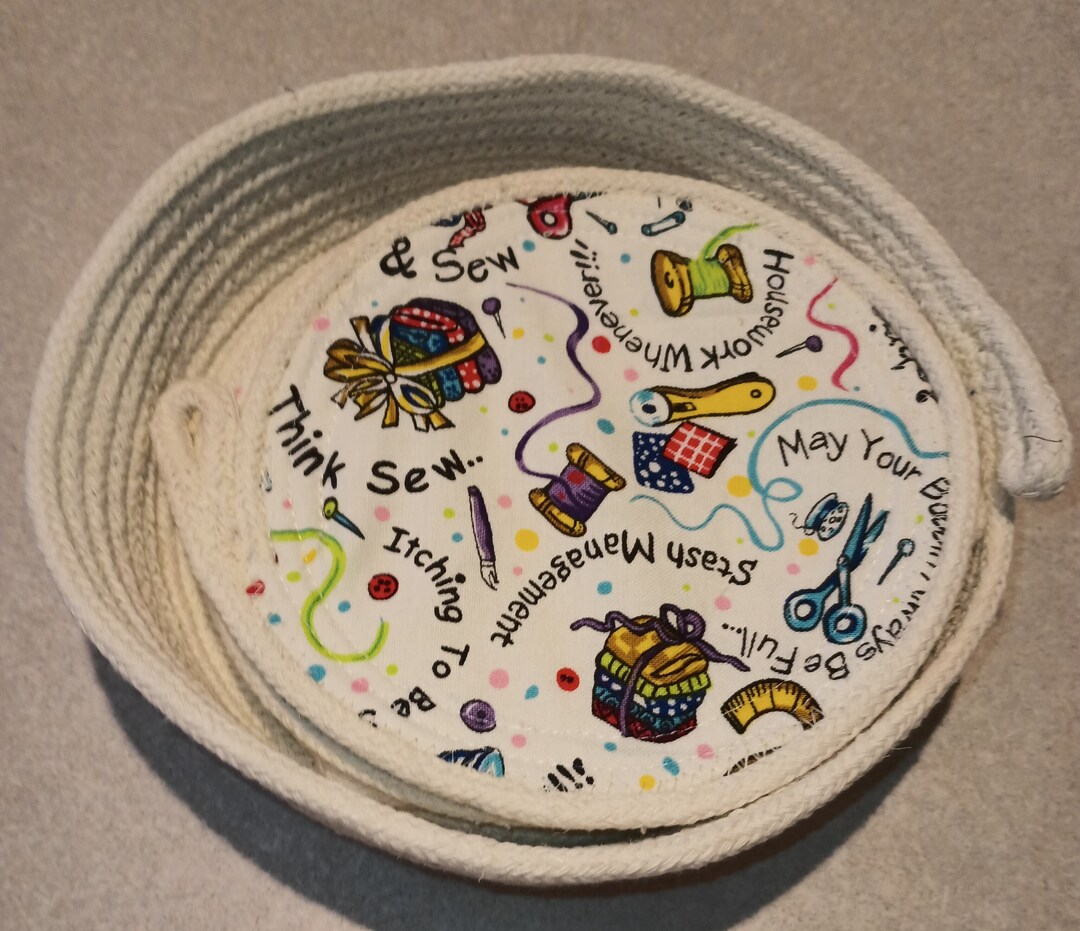 Fabric Scrap Bowls jewelry Dishes Rope Bowl, Tiny Rope Bowl, Trinket ...