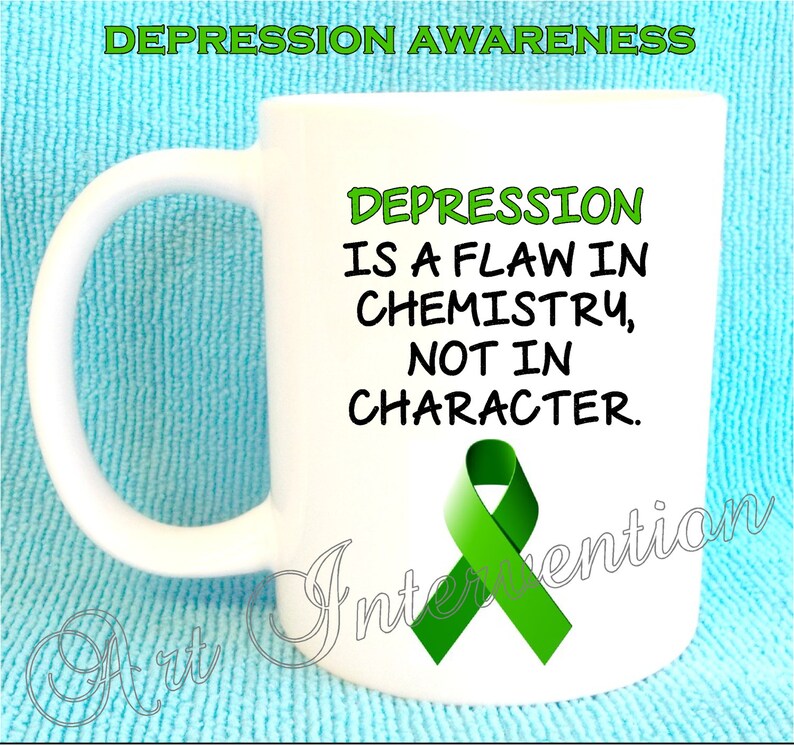 Awareness mugs Depression, Anxiety, GLBT, Domestic abuse - Etsy España