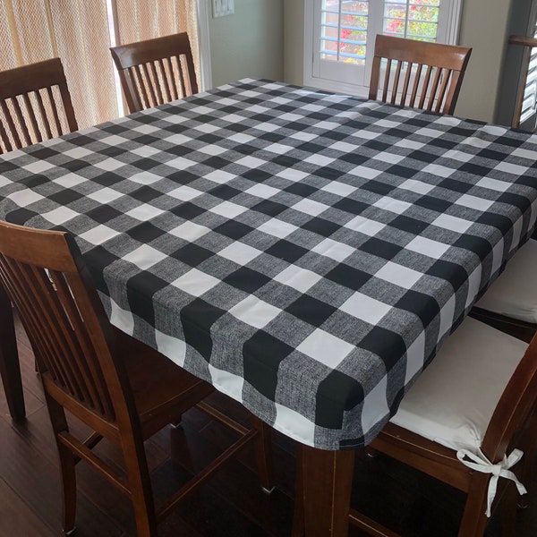 Vinyl Check Table Cloth - Etsy