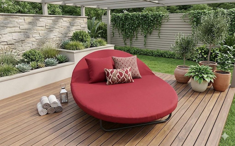 Oval Daybed Replacement Cover: Outdoor Sunbed Fitted Cover - Etsy Canada