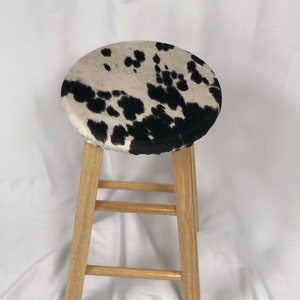 Cow Print Bar Stool Cover: Rustic Farmhouse Kitchen Decor - Etsy