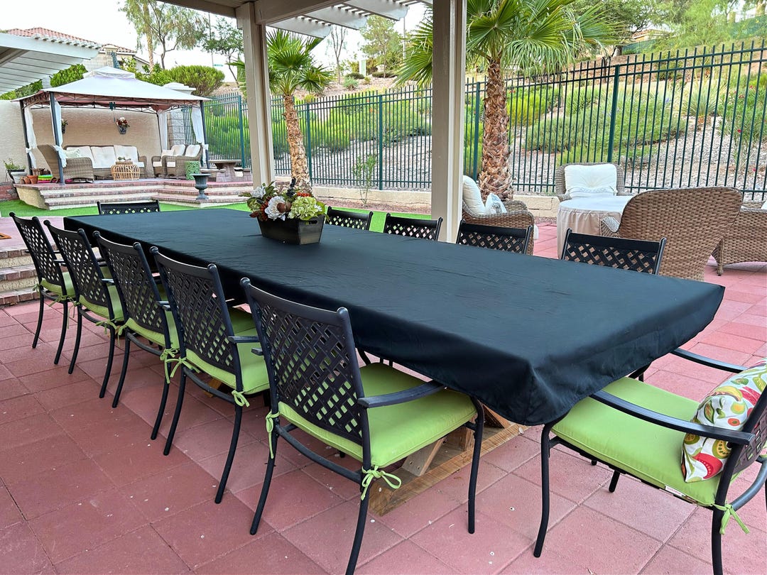 Custom Size - Extra Long Tablecloth - 100% Polyester, Indoor/outdoor ...