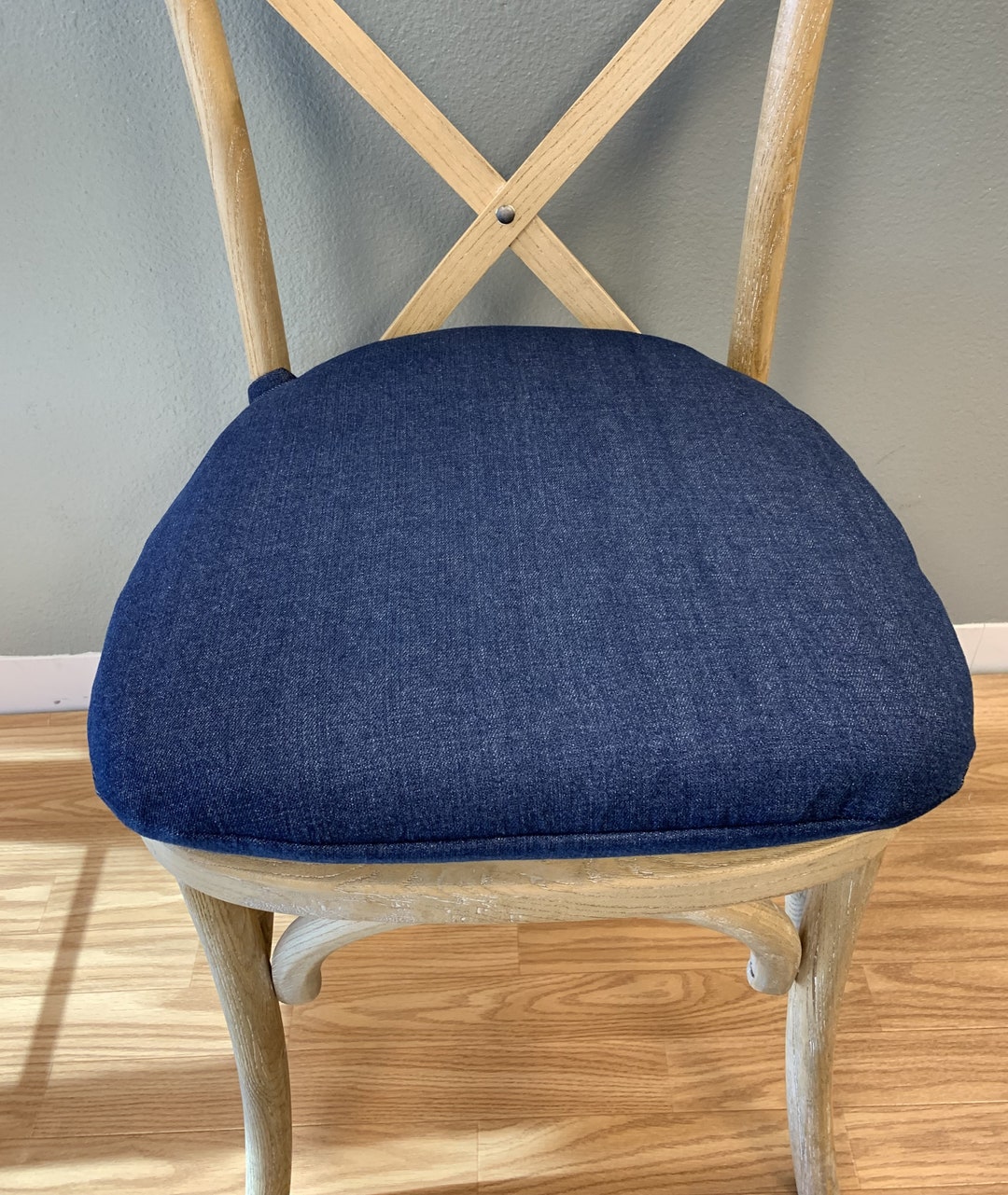 Denim Chair Seat Cushion - Rustic - Cottage - Shabby Chic - Replacement ...