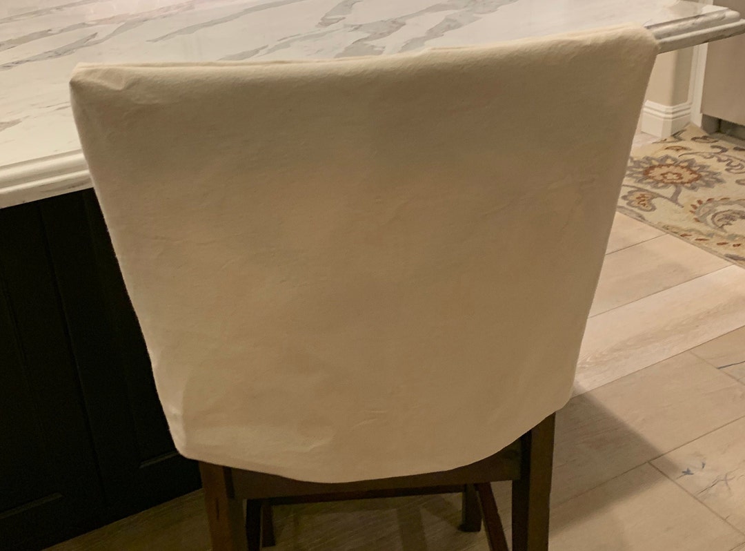 Canvas Chair Back Cover: Rustic Farmhouse Fitted Slipcover - Etsy