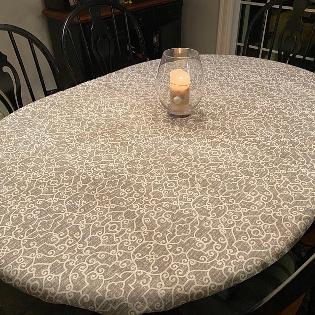 Oval Fitted Tablecloth - Oval Fitted Tablecloth With Drawstring ...