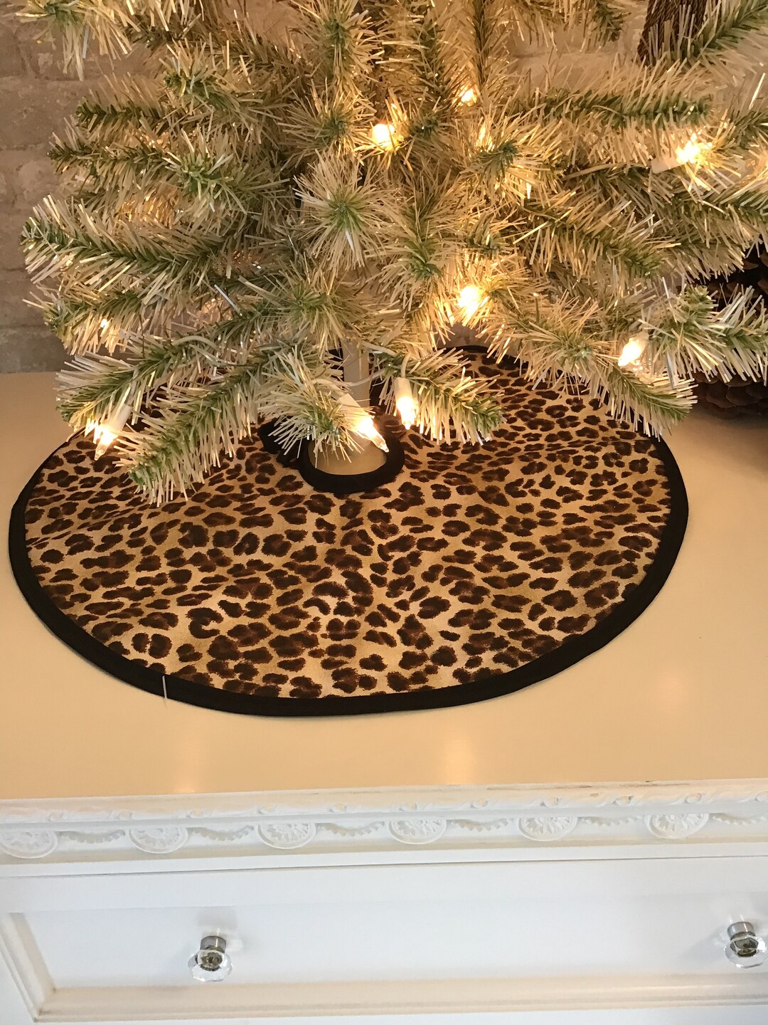 Leopard Print Tree Skirt - Holiday Tree Skirt, Customize to Fit Your ...