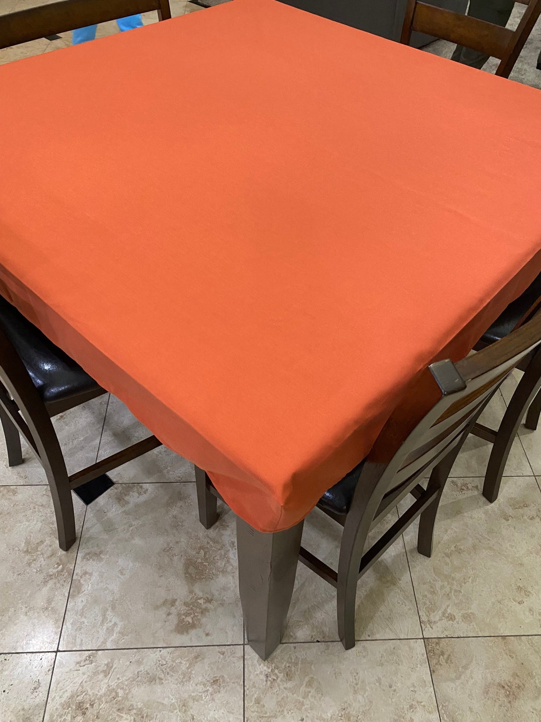 Fitted Corner Tablecloth: Solid Color Polyester- Custom Sizes Available ...