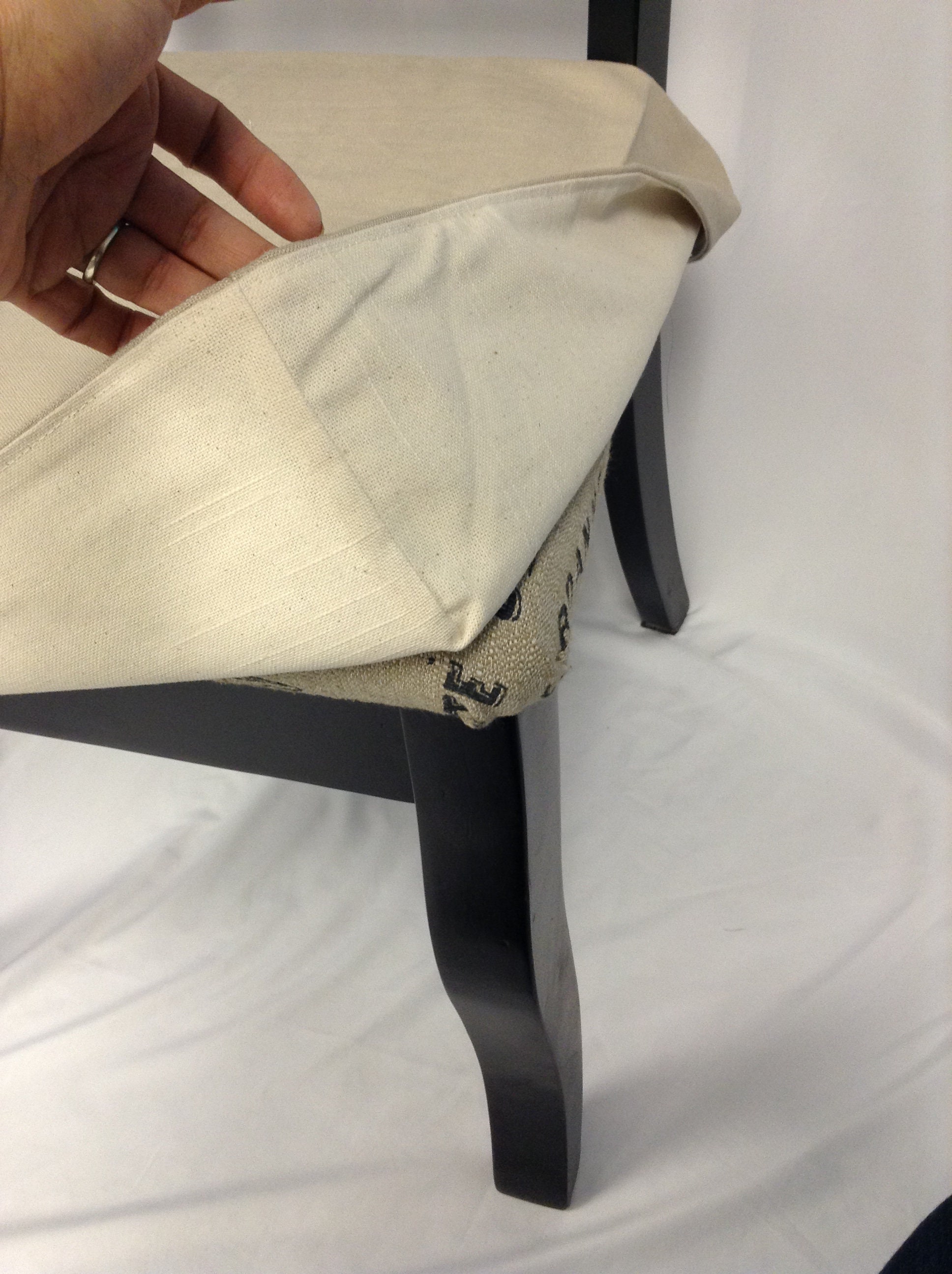 Dining Chair slipcover for ARMLESS upholstered chair FITTED | Etsy