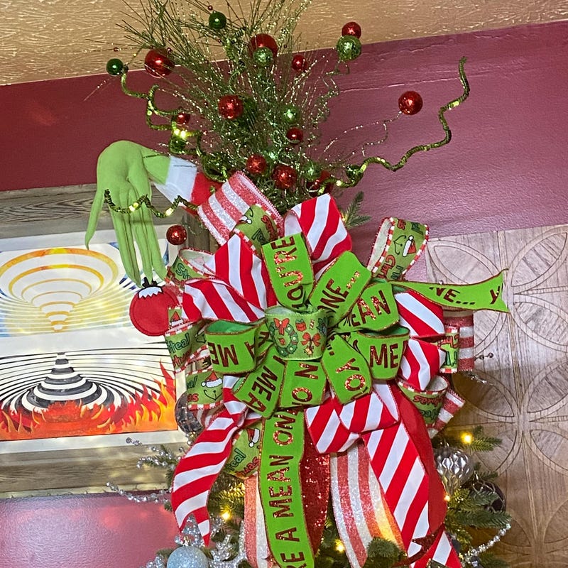 Grinch Tree Toppers - Etsy