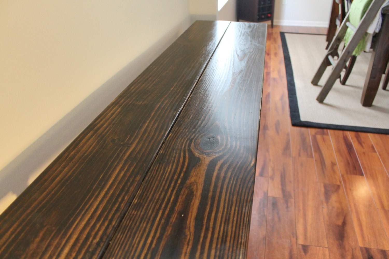Steel and Pine Wood Long Console / Bar Table - Etsy