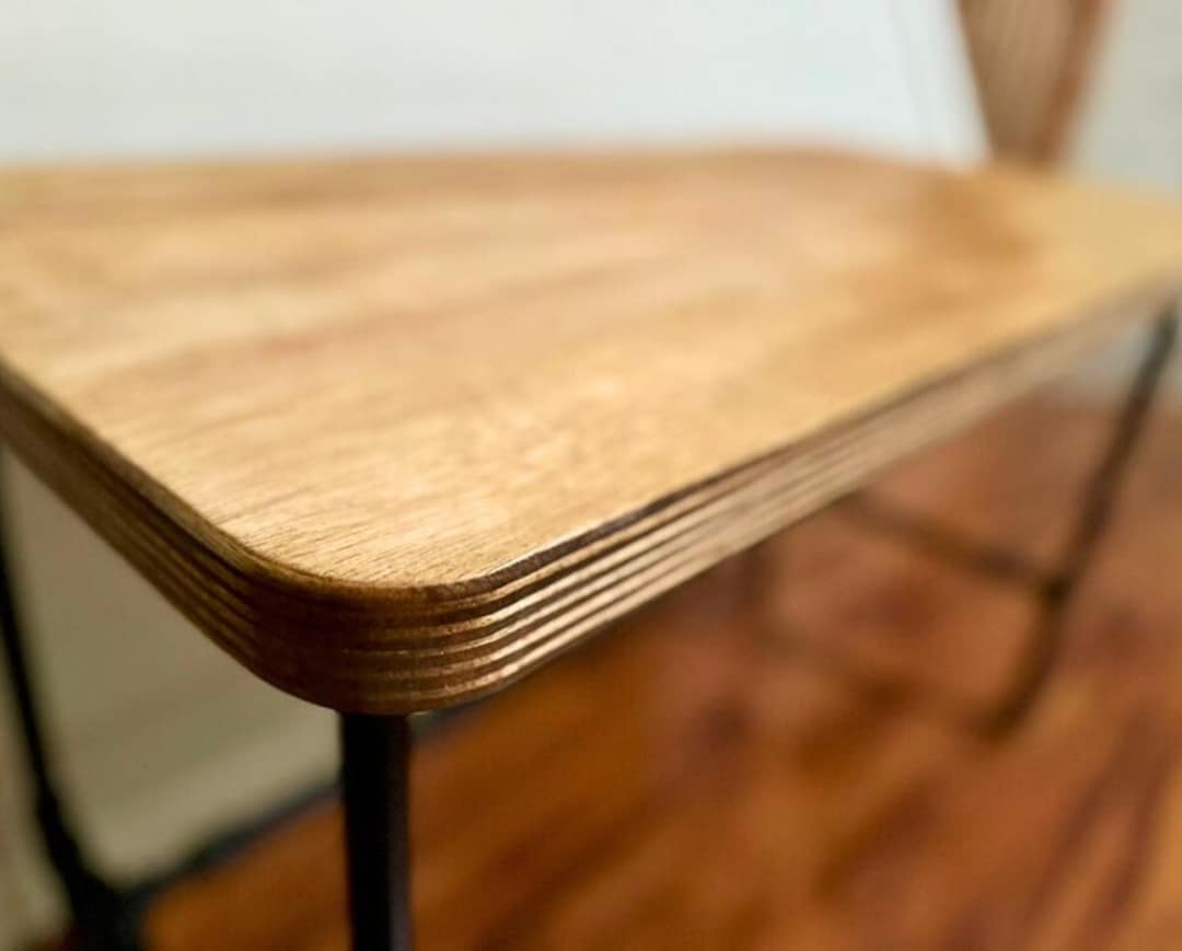 Steel and Maple Wood Desk - Real Wood Furniture - Modern Organic - Etsy