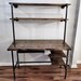 Steel and Wood Desk Office Iron Pipe Desk With Keyboard Tray 2 Desk ...