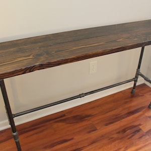 Steel and Pine Wood Long Console / Bar Table - Etsy