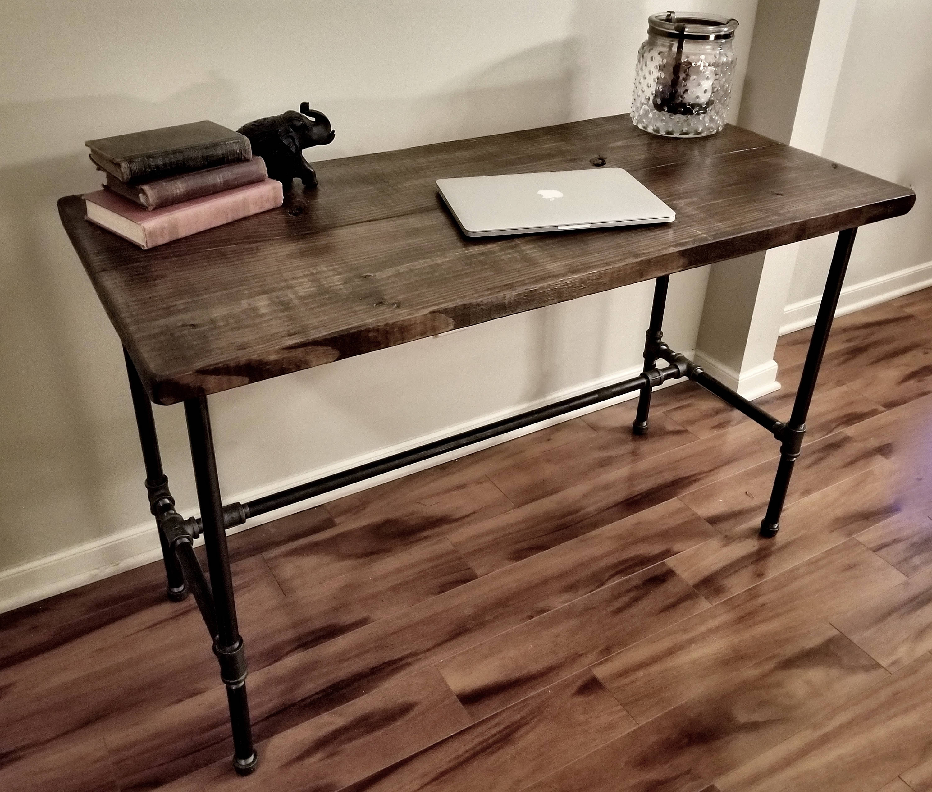 Steel and Wood Desk - Etsy