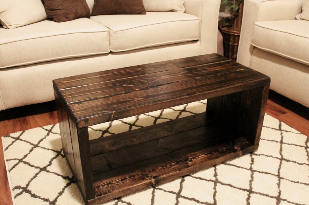 Steel and Pine Wood Box Coffee Table - Etsy