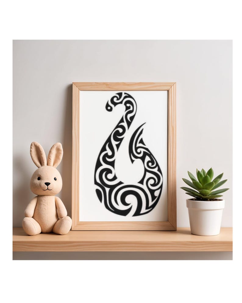 Maori Fish Hook Cross Stitch Pattern: Easy Pillow, Artwork (PDF ...