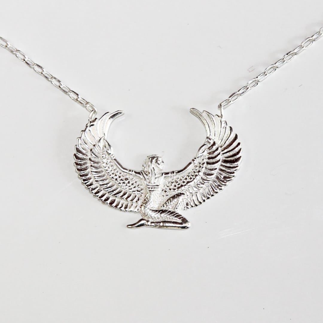 Isis Necklace, Egyptian Goddess Necklace, Sterling Silver Necklace ...