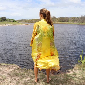 Golden Phoenix Angel Wings Robe - Vibrant Colors - Flower of Life ...