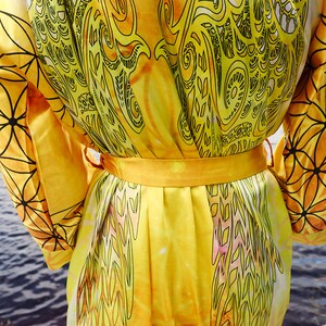 Golden Phoenix Angel Wings Robe - Vibrant Colors - Flower of Life ...