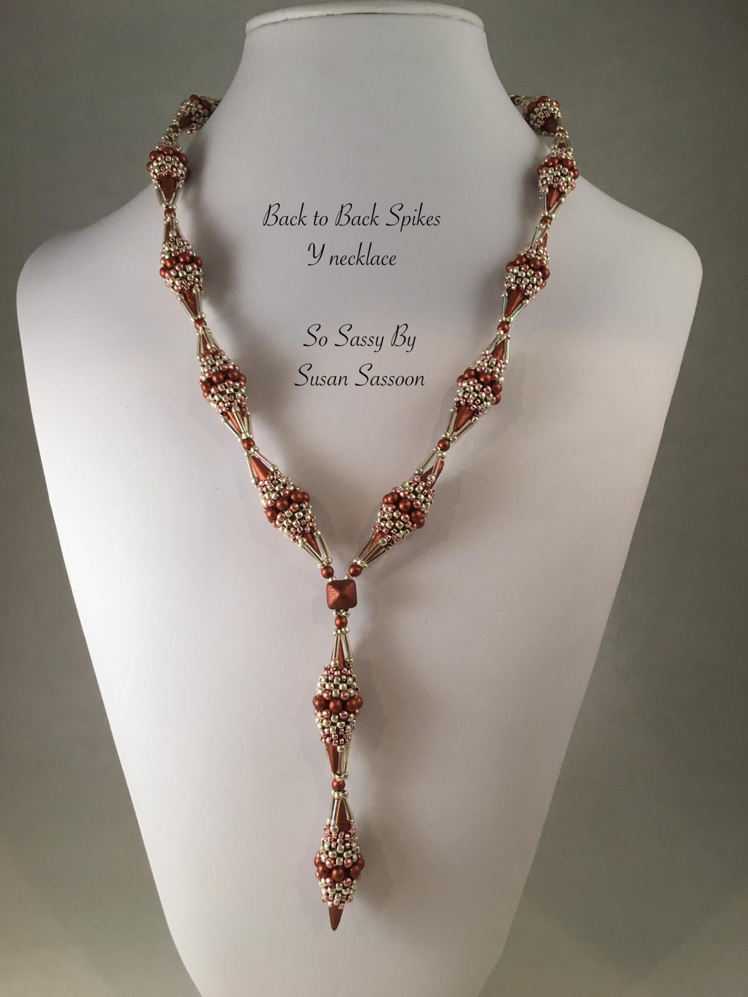 Back to Back Spikes Y Necklace Tutorial - Etsy