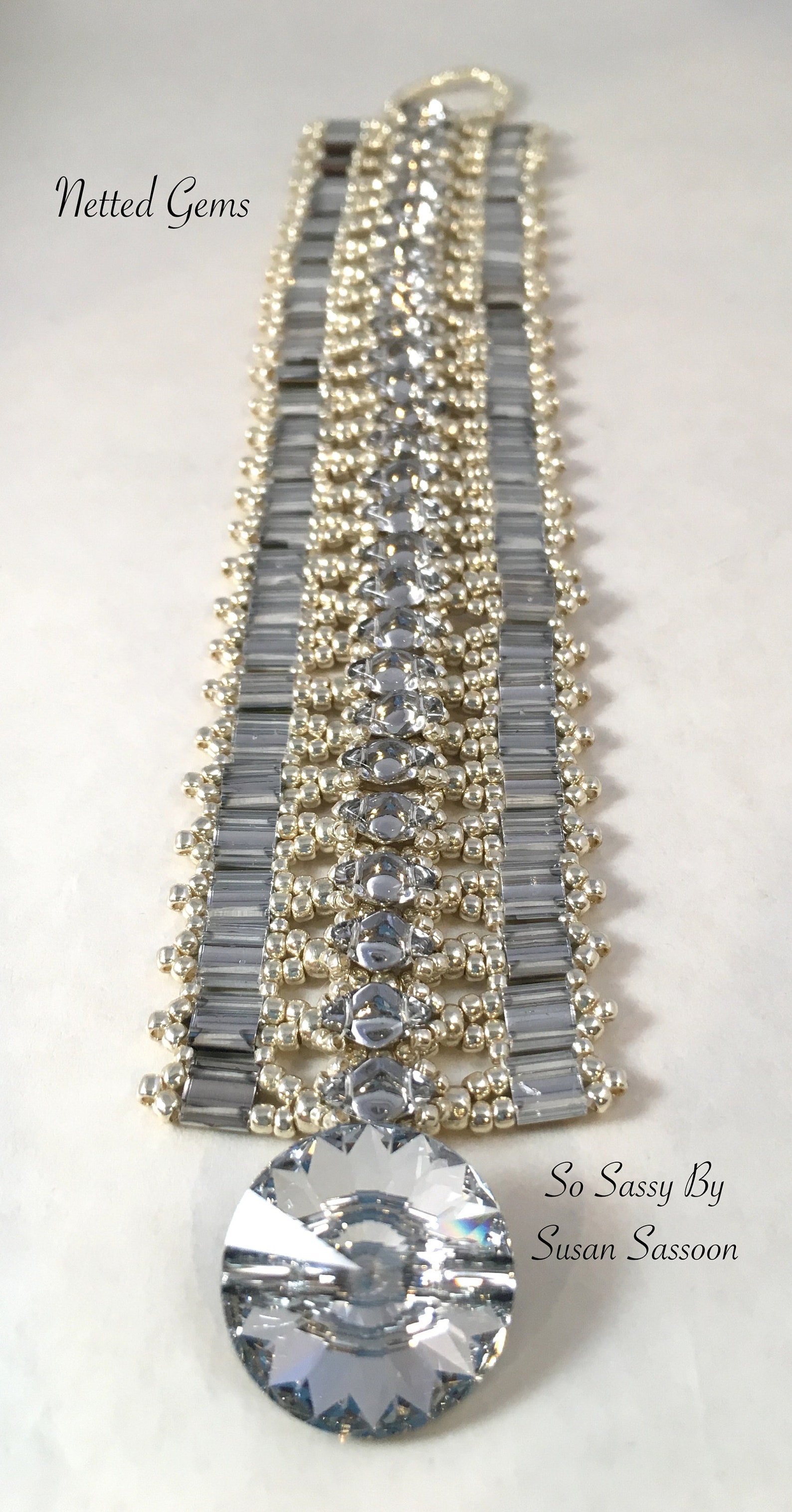 Netted Gems Bracelet Tutorial - Etsy