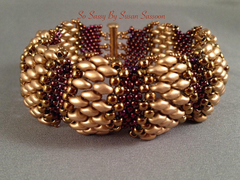 Flat Cellini Bracelet With Superduos Tutorial - Etsy UK