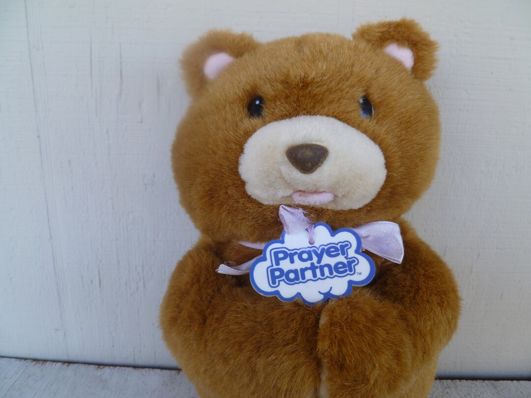 Prayer Partner Vintage Plush Bear Zondervan 13 Tall Kneeling 1996 ...