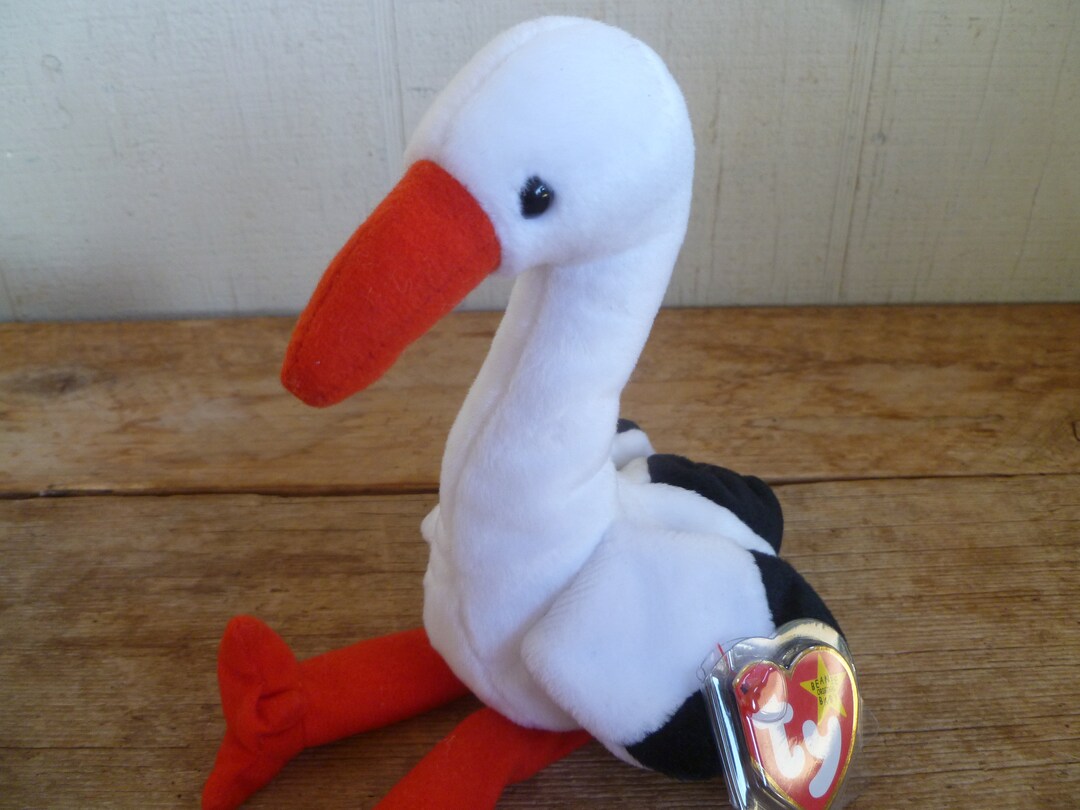 Ty Beanie Baby Plush the Stork stilts W/ Tags 12 Tall 1999 Stuffed ...