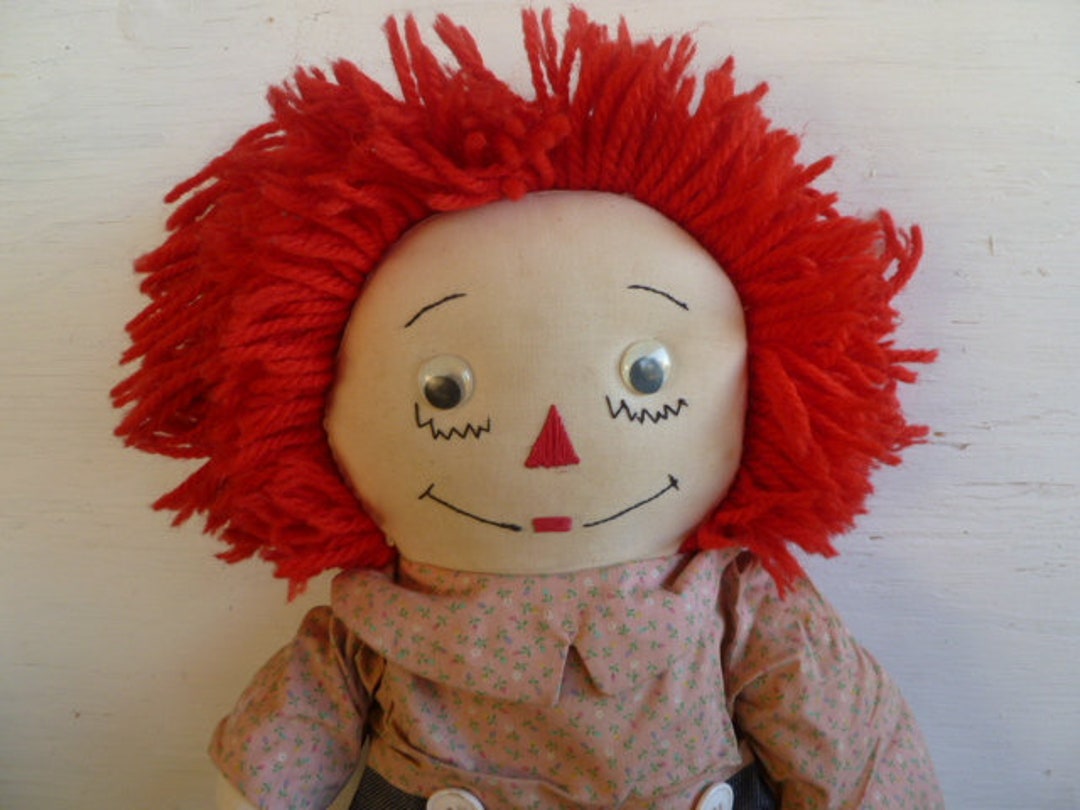 Vintage Large Raggedy Andy Rag Doll 25 Tall Stuffed Toy - Etsy