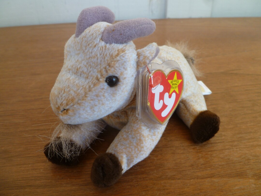 Ty Beanie Babies Collectable Plush Goat goatee W/ Tags 7 Long 1999 ...