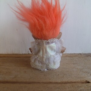 Vintage Ace Jewel Troll Doll Red Orange Round Jewel and Orange Hair 7.5 ...