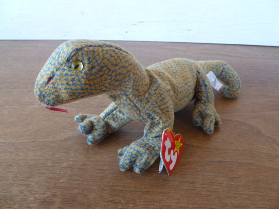 Ty Beanie Babies Plush Baby Lizard scaly W/ Tags 11 Long With Tail 1999 ...
