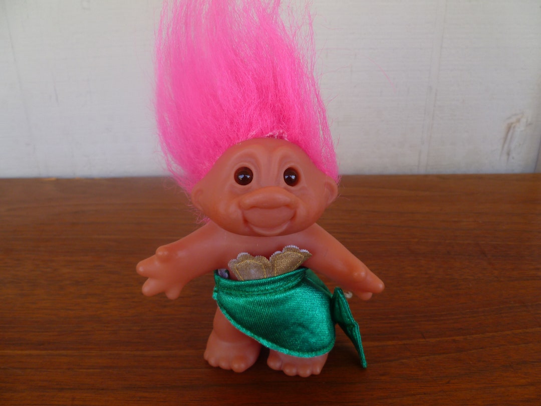 Mermaid Troll Doll Pink Hair 8" Tall W/ Hair 1986 - Etsy