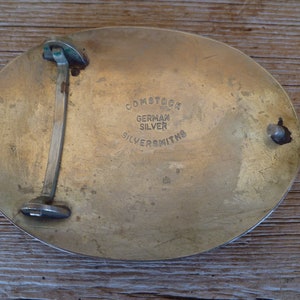 Belt Buckle Western Horse Comstock Silversmiths German Silver 3.75 Wide ...