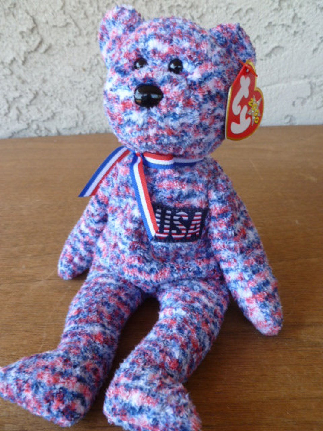 Ty Beanie Babies Plush usa Teddy Bear July 4, 2000 W/ Tags 9 Tall Y2K ...