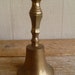 Miniature Brass Bell School House Teacher Metal Bell 5.5 Tall Vintage ...