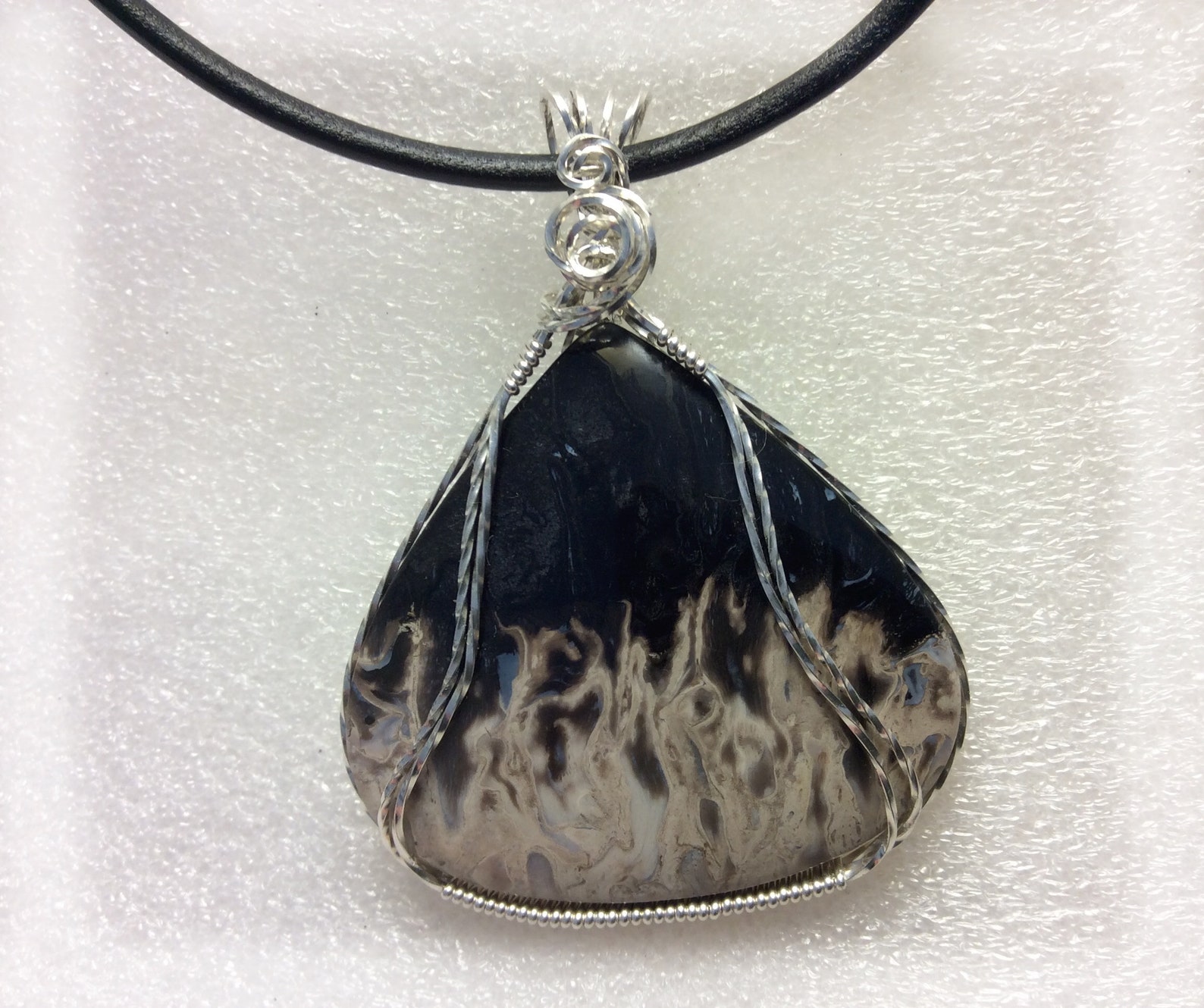 Palm Root Pendant Necklace Unique Wire Wrapped Pendant - Etsy