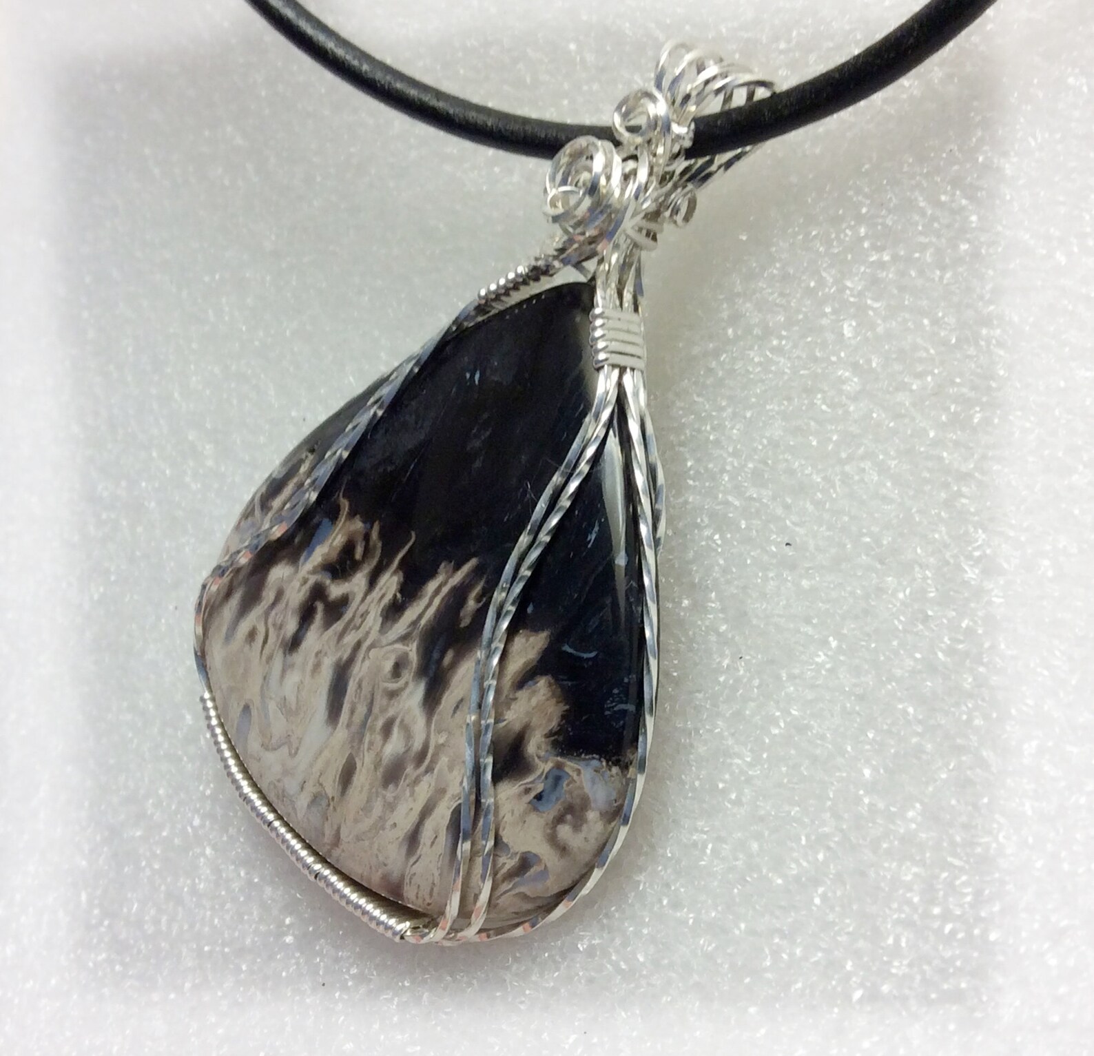 Palm Root Pendant Necklace Unique Wire Wrapped Pendant | Etsy