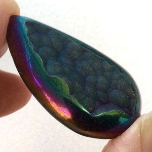 Large Emerald Green Botryoidal Cabochon, Free Form Window Cabochon, 42 ...
