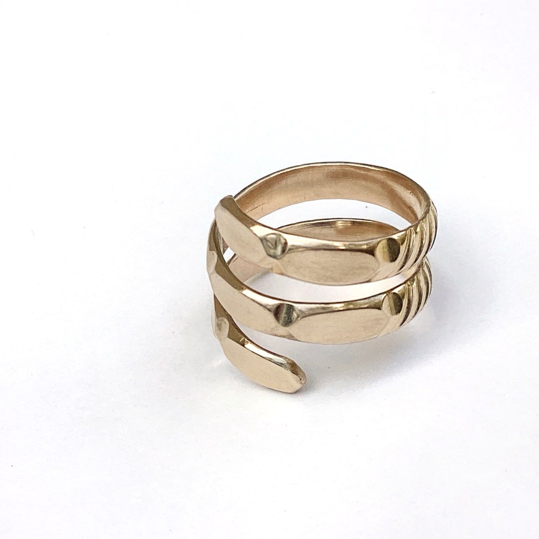 Gold Pinky Ring Women, Adjustable Pinky Ring, Pinky Ring 14K, Wrap ...
