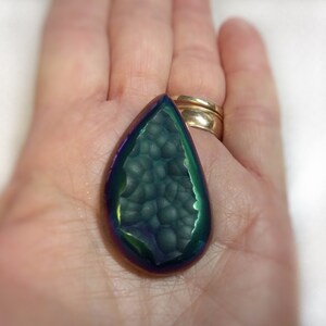 Large Emerald Green Botryoidal Cabochon, Free Form Window Cabochon, 42 ...