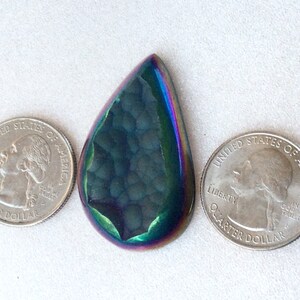 Large Emerald Green Botryoidal Cabochon, Free Form Window Cabochon, 42 ...