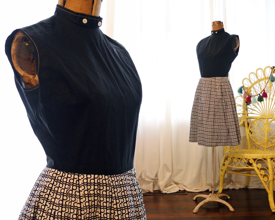 Vintage Early 1960s Bobbie Brookes Mod Teen Sleeveless Black - Etsy