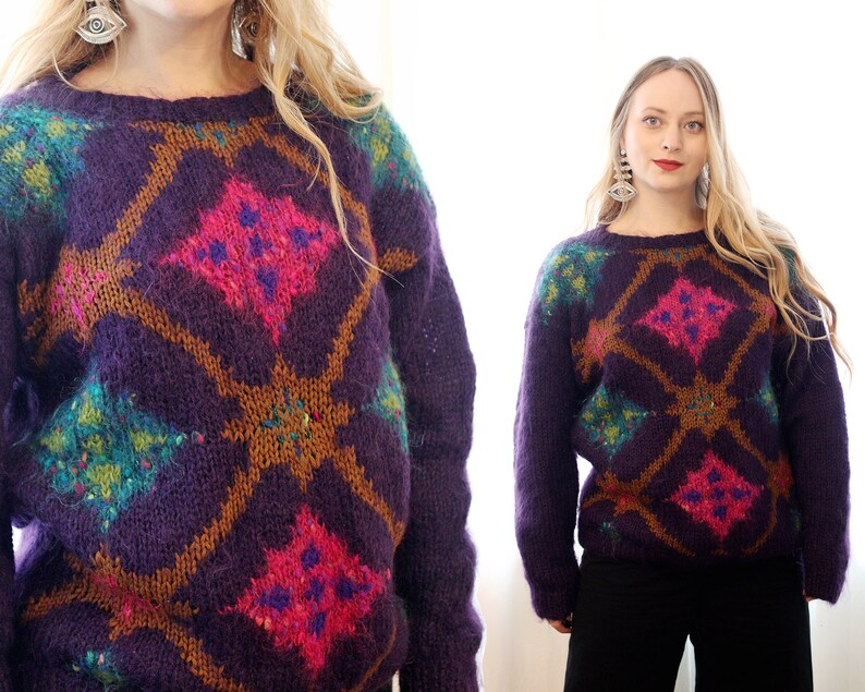 Vintage 1990s Mohair Wool Blend Studio Michelle Stuart - Etsy